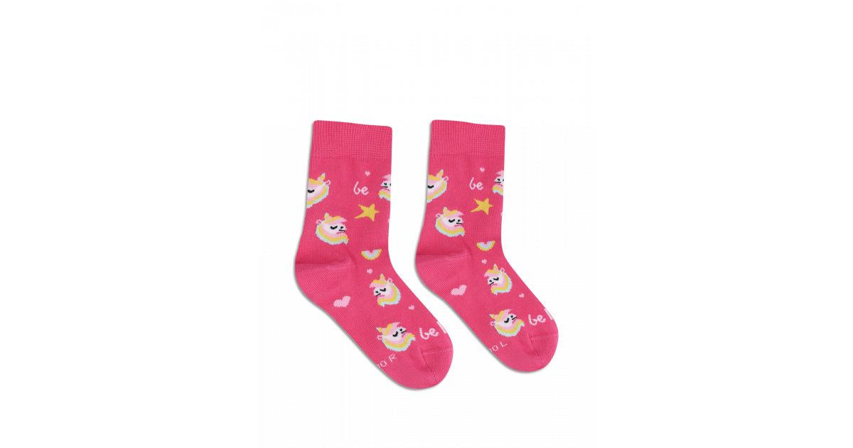Dětské barefootové ponožky Be Lenka Kids - Crew - Unicorn - BubleGum ...