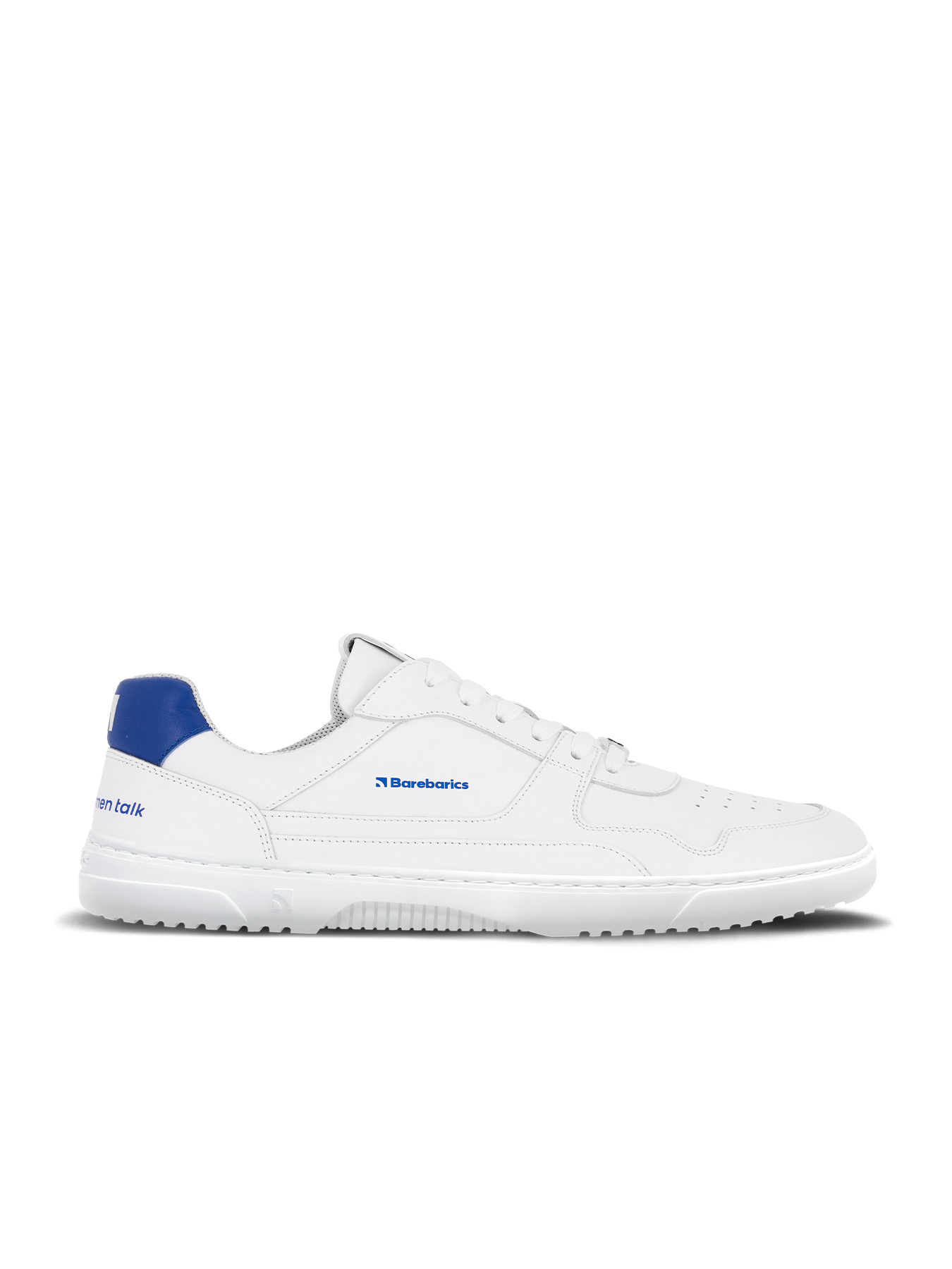 Barefoot Sneakers Barebarics Zing - Brave Men Talk - White & Blue | Be ...