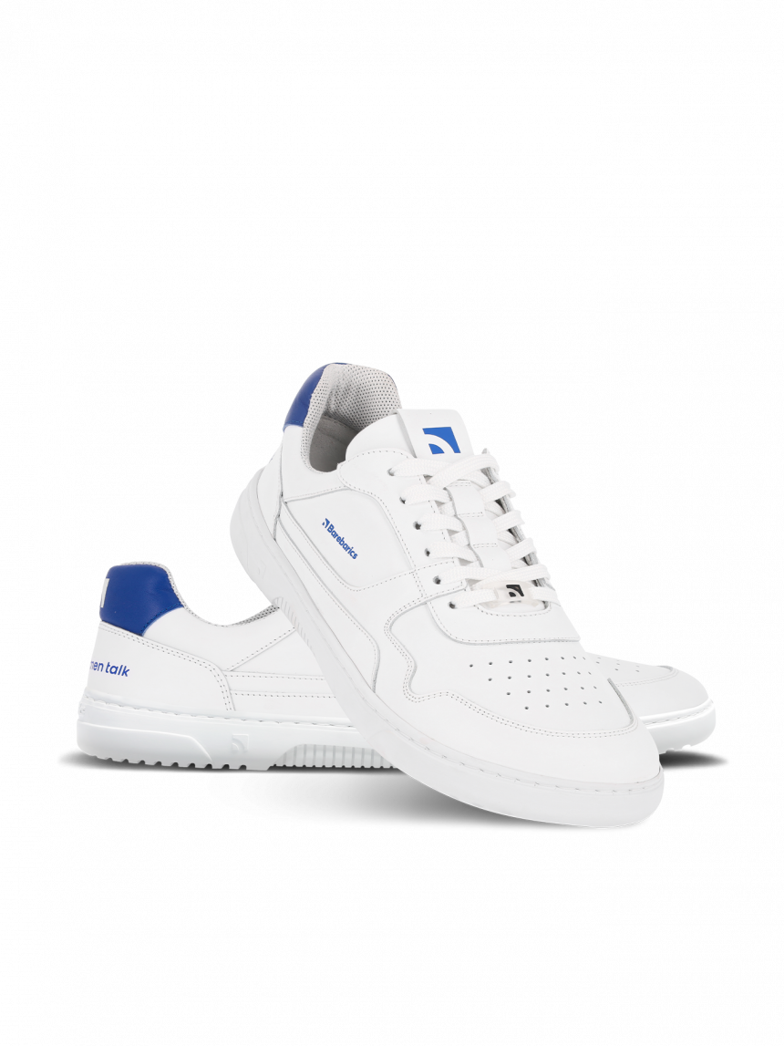 Barefoot Sneakers Barebarics Zing - Brave Men Talk - White & Blue | Be ...