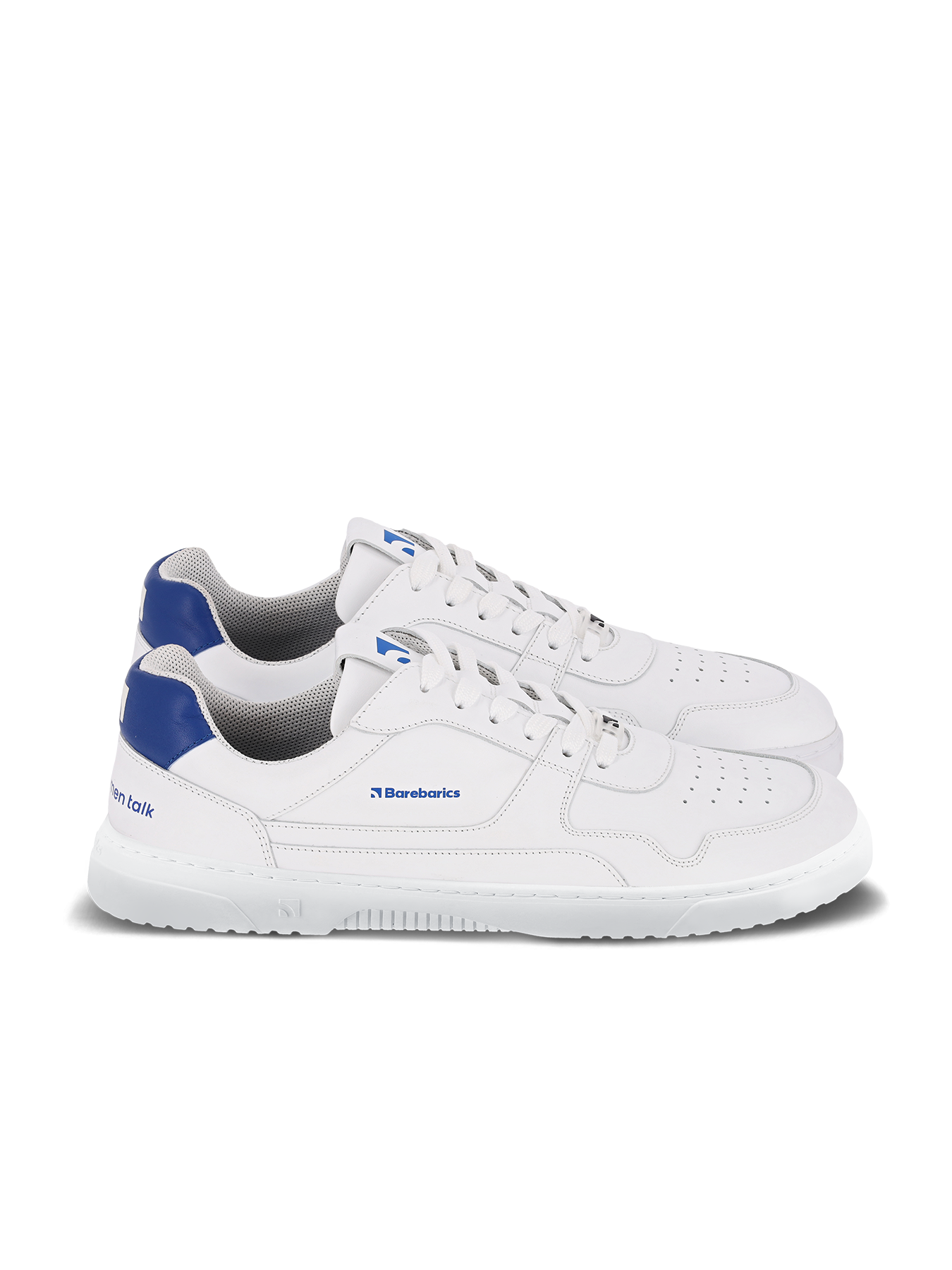 Barefoot Sneakers Barebarics Zing - Brave Men Talk - White & Blue | Be ...