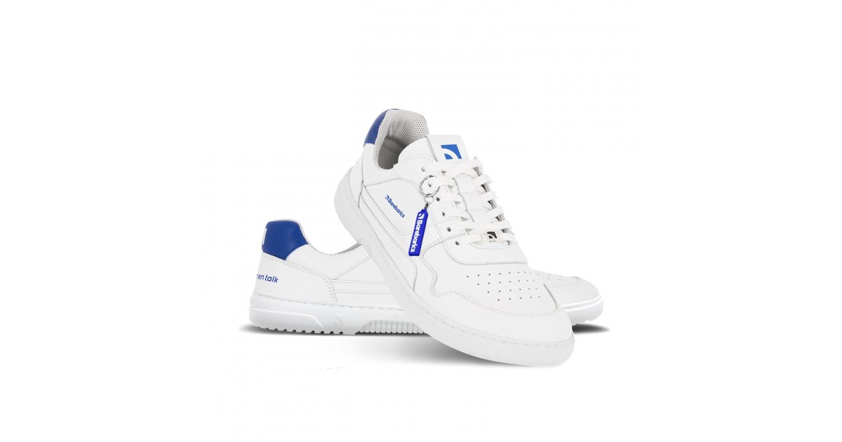 Barefoot Sneakers Barebarics Zing - Brave Men Talk - White & Blue ...