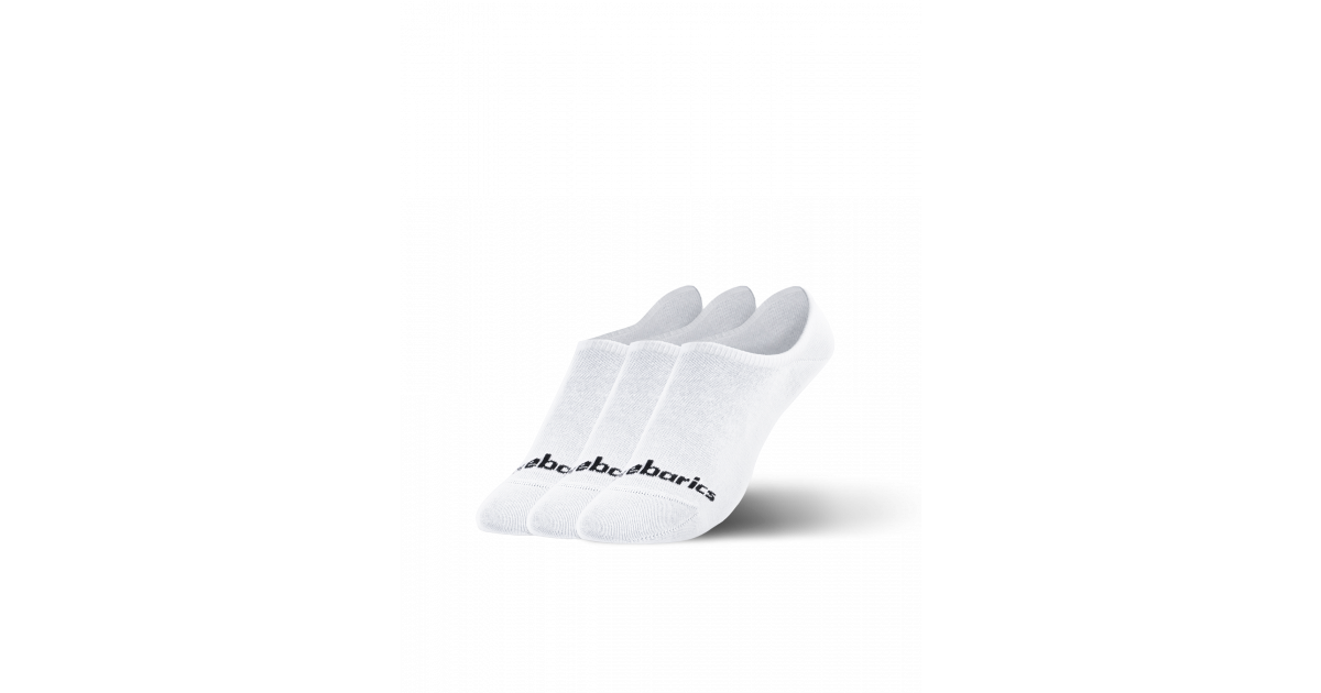 Barebarics - Barefoot ponožky - No-Show - White - 3 pack | Be Lenka