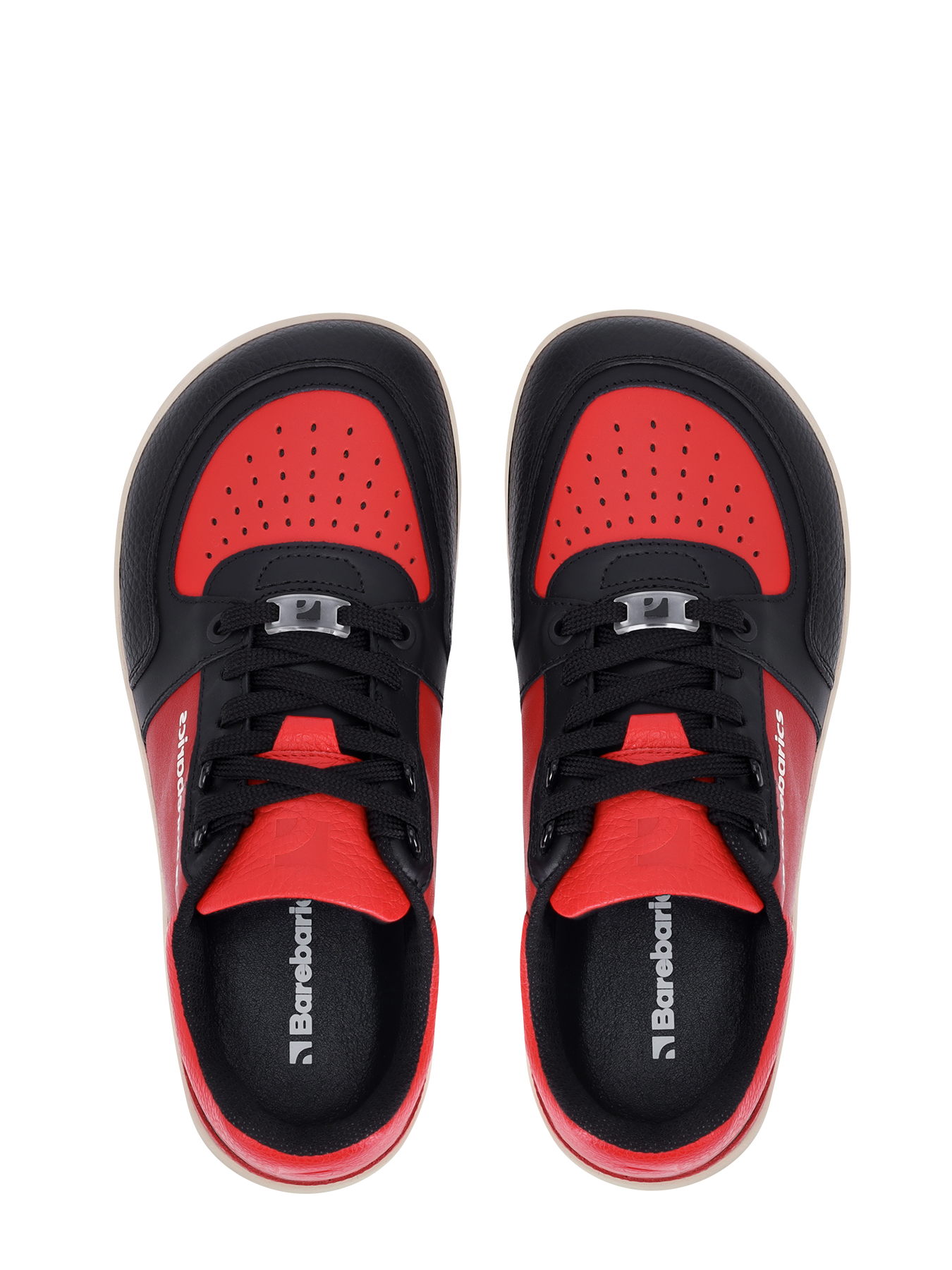 Barefoot Sneakers Barebarics Wave - Black & Red | Be Lenka