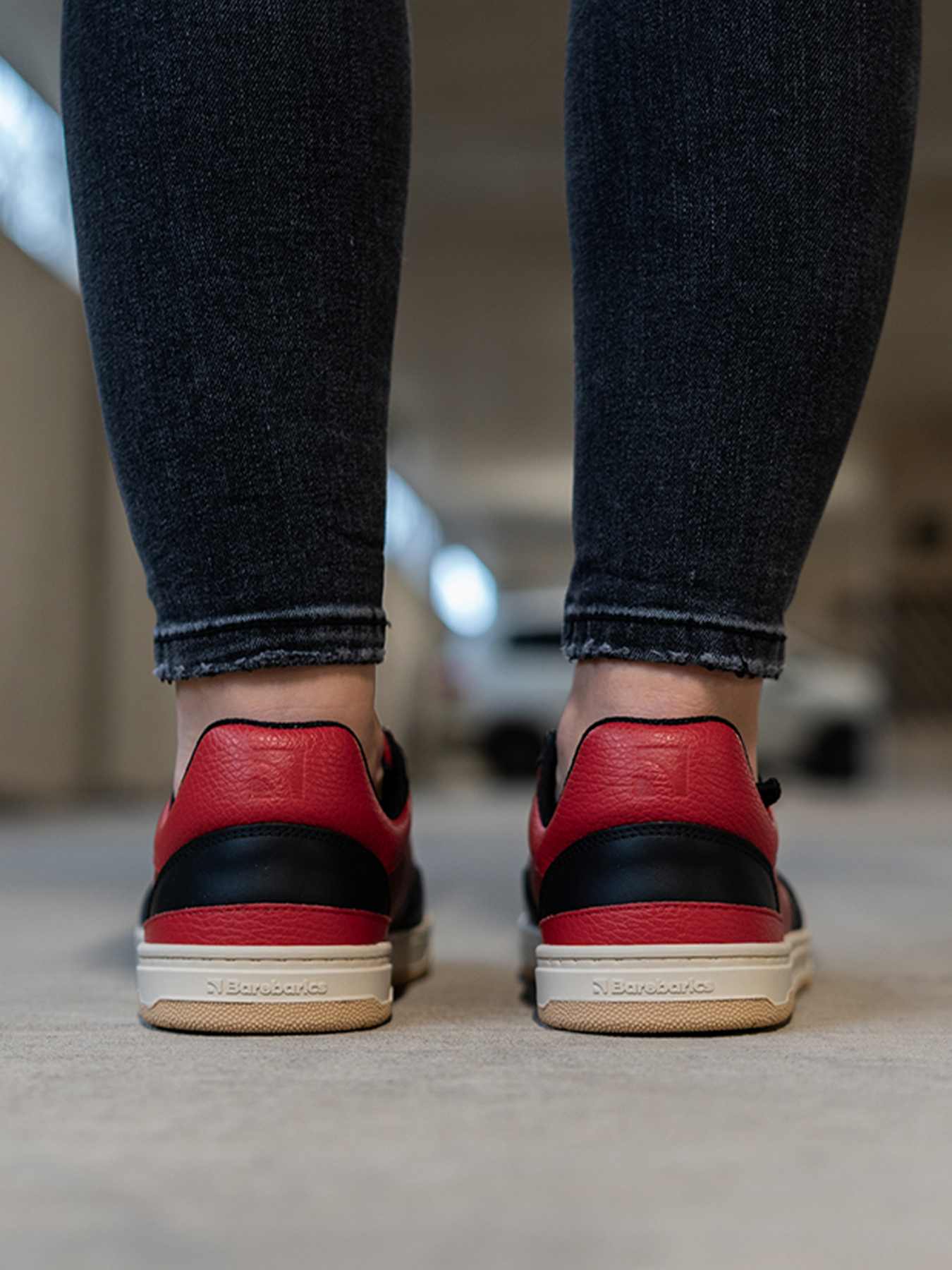 Barefoot Sneakers Barebarics Wave - Black & Red | Be Lenka