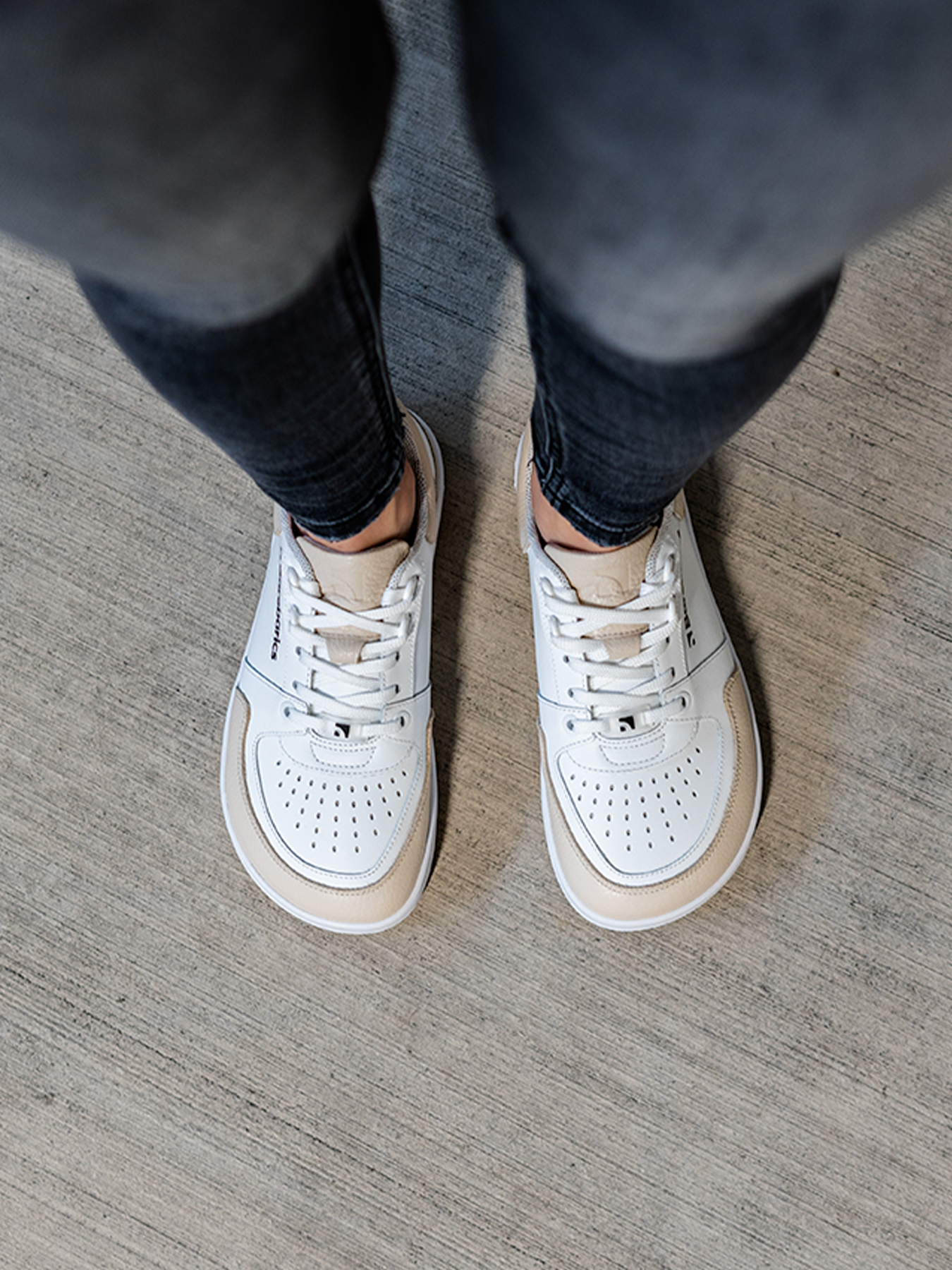 Barefoot Sneakers Barebarics Wave - White & Beige | Be Lenka