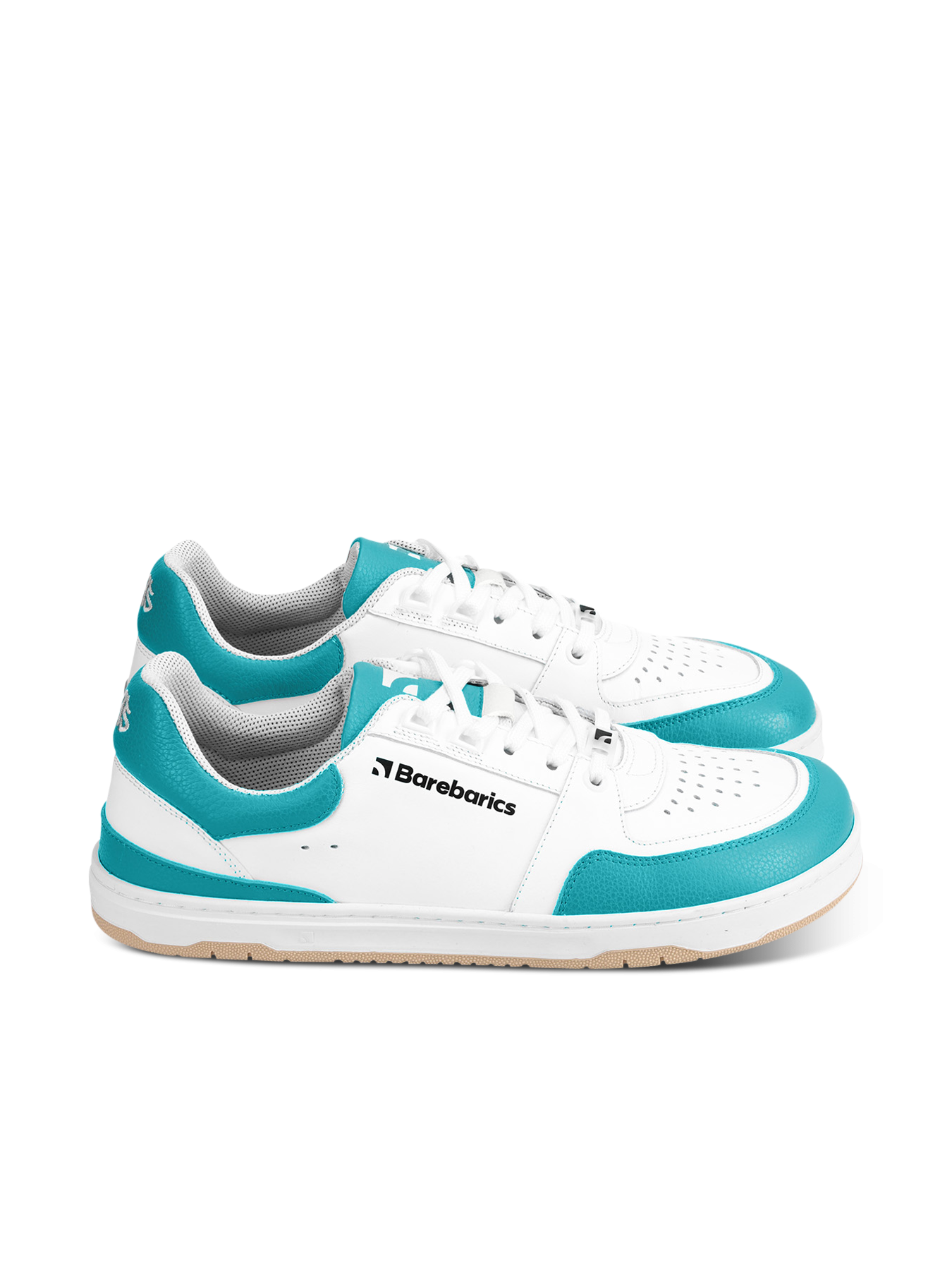 Barefoot Sneakers Barebarics Wave - White & Dark Turquoise | Be Lenka