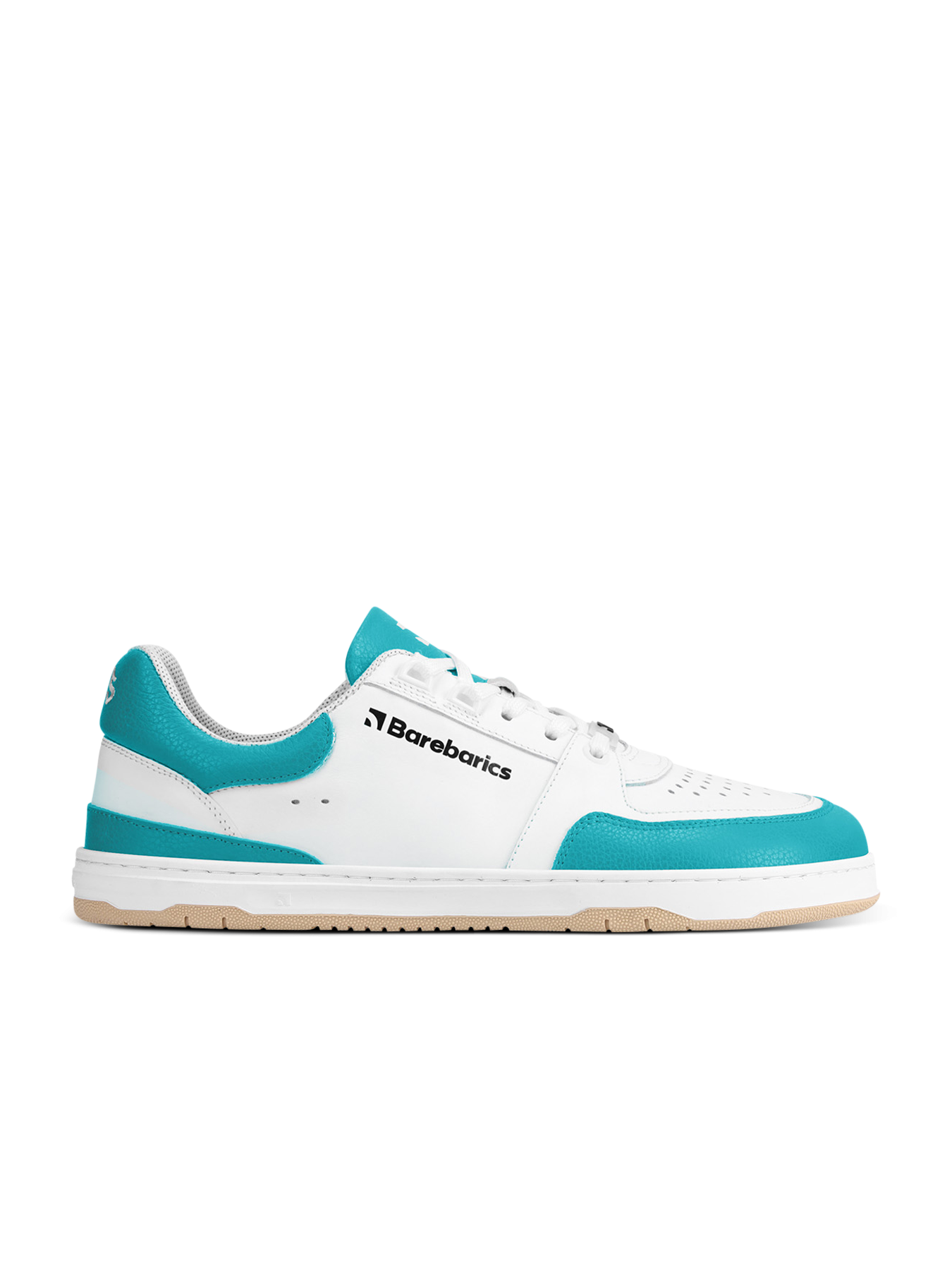 Barefoot Sneakers Barebarics Wave - White & Dark Turquoise | Be Lenka