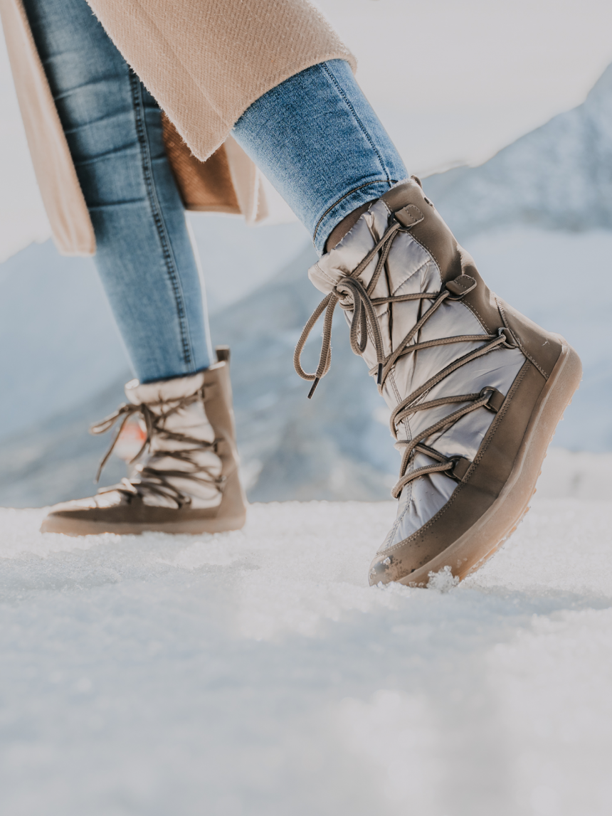 Winter Barefoot Boots Be Lenka Snowfox Woman - Champagne & Brown | Be Lenka