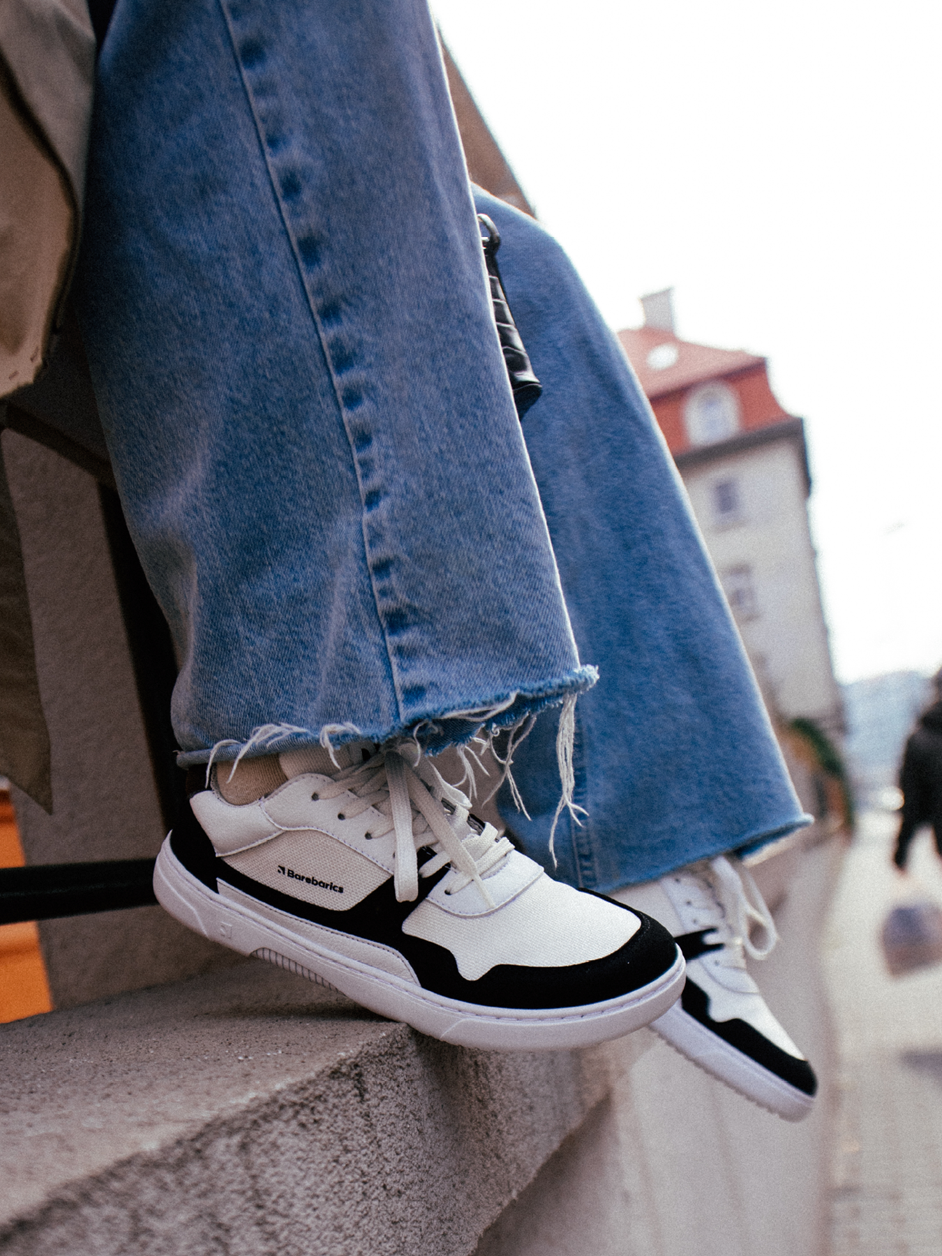 Barefoot Sneakers Barebarics - Zing - White & Black Vegan | Be Lenka