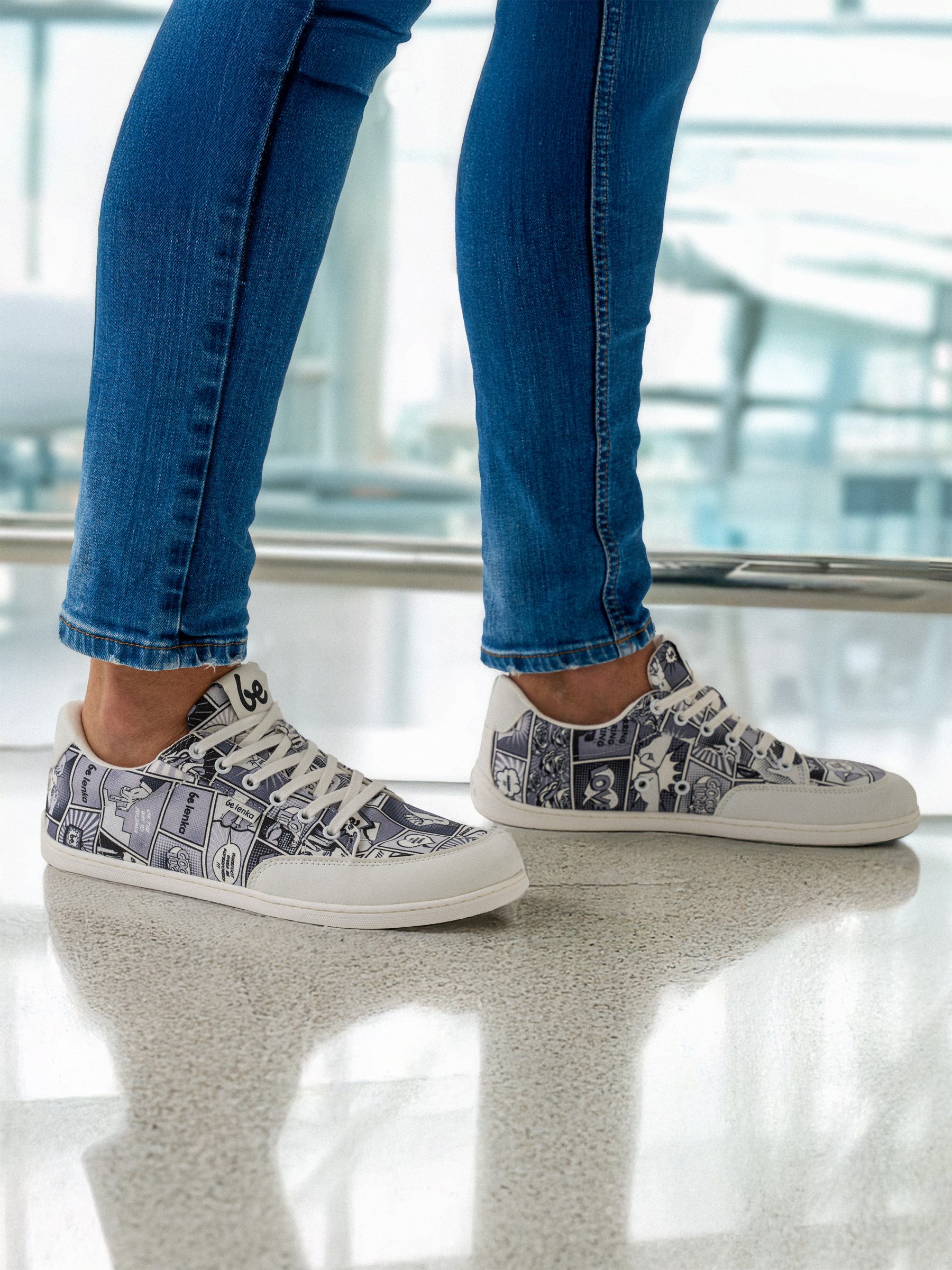 Barefoot Sneakers Be Lenka Rebound - Comics Black & White | Be Lenka