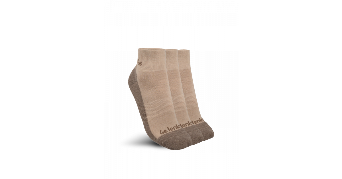 Barefoot Socks Be Lenka - Crew - Merino Wool – Beige - 3 pack | Be Lenka