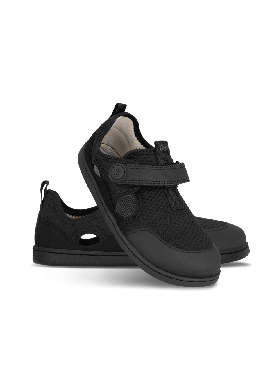 Kids' barefoot sandals Zest Preschool - All Black | Be Lenka