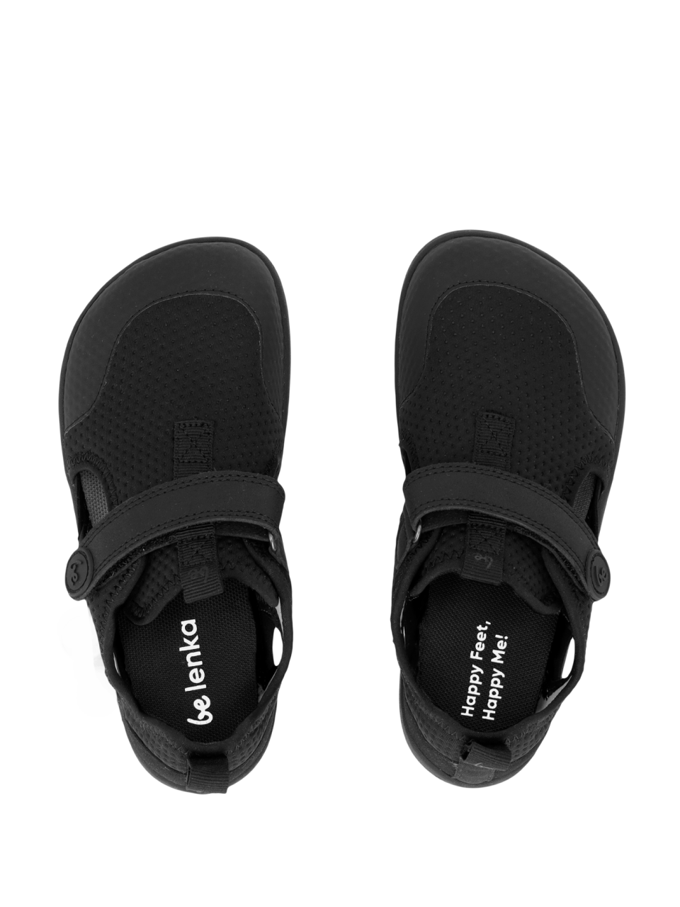 Kids' barefoot sandals Zest Preschool - All Black | Be Lenka